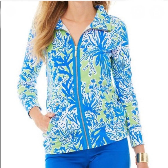 Lilly Pulitzer | Jackets & Coats | Euc Lilly Pulitzer Leona Zip Up In ...